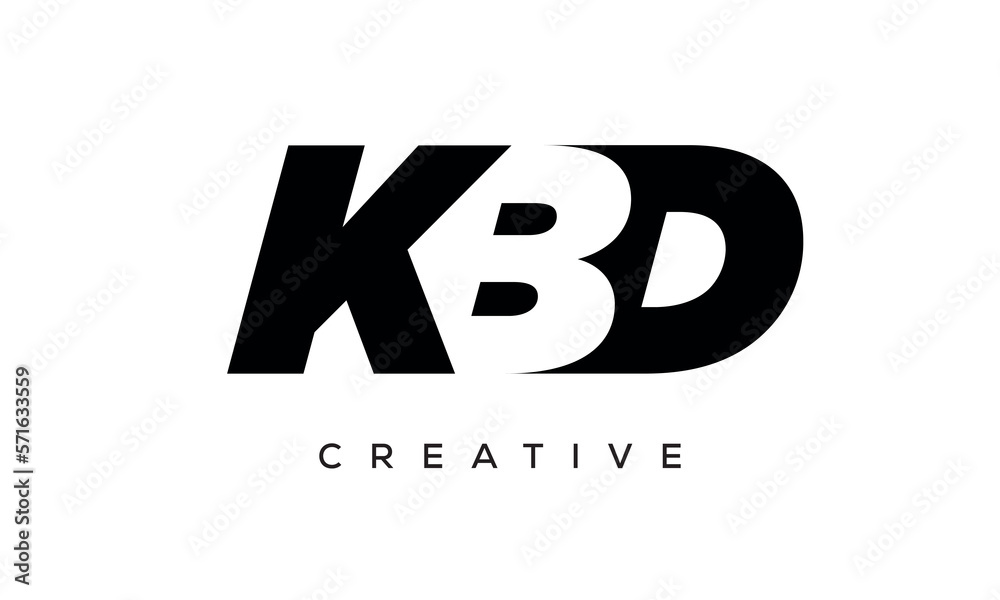 KBD letters negative space logo design. creative typography monogram ...