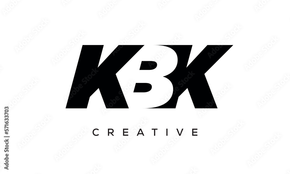 KBK letters negative space logo design. creative typography monogram ...
