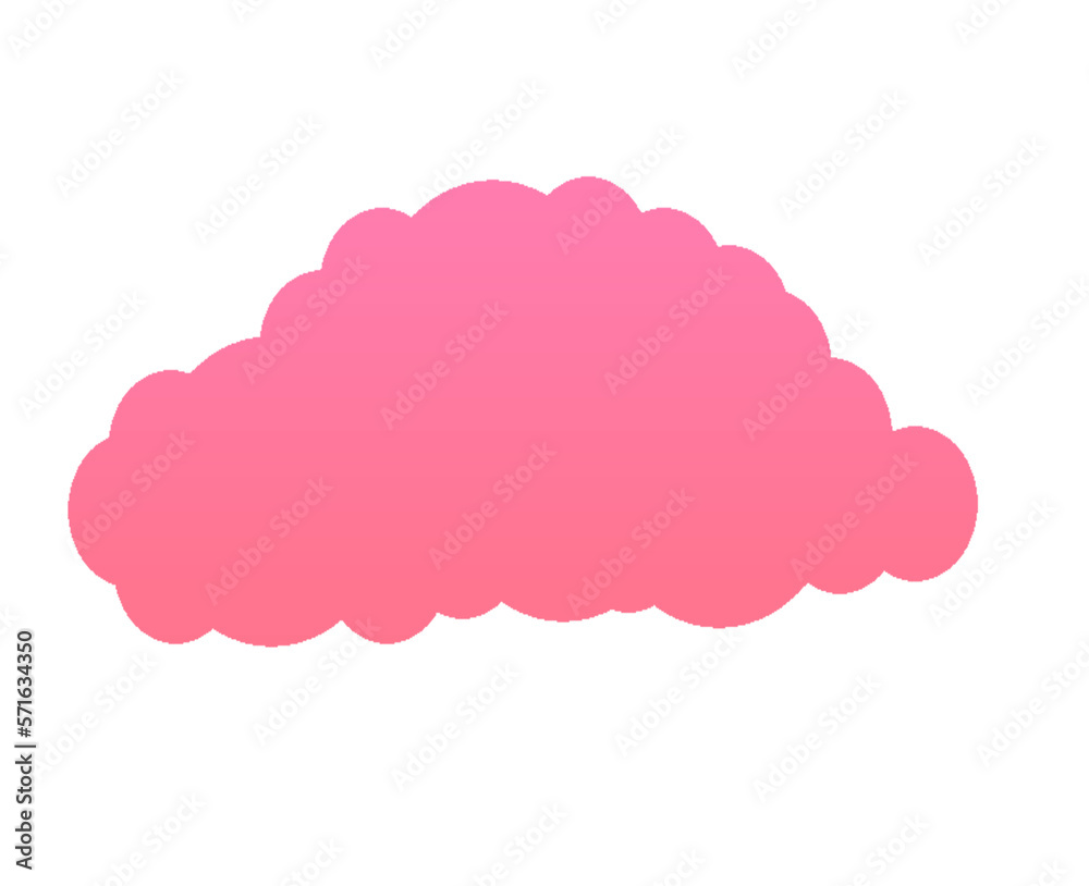 Pink 3d clouds isolated on a transparent background. Royalty high ...