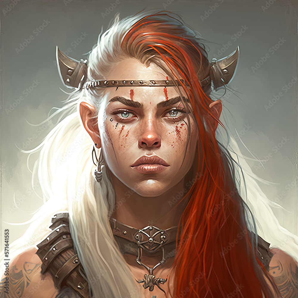 "Wild Warrior Woman: A Fierce Female Barbarian in a Fantasy DnD ...