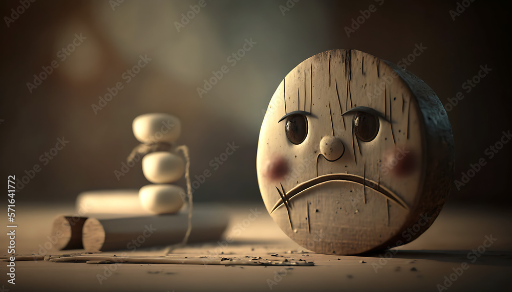 Sad Face. Ai generated. ilustração do Stock | Adobe Stock