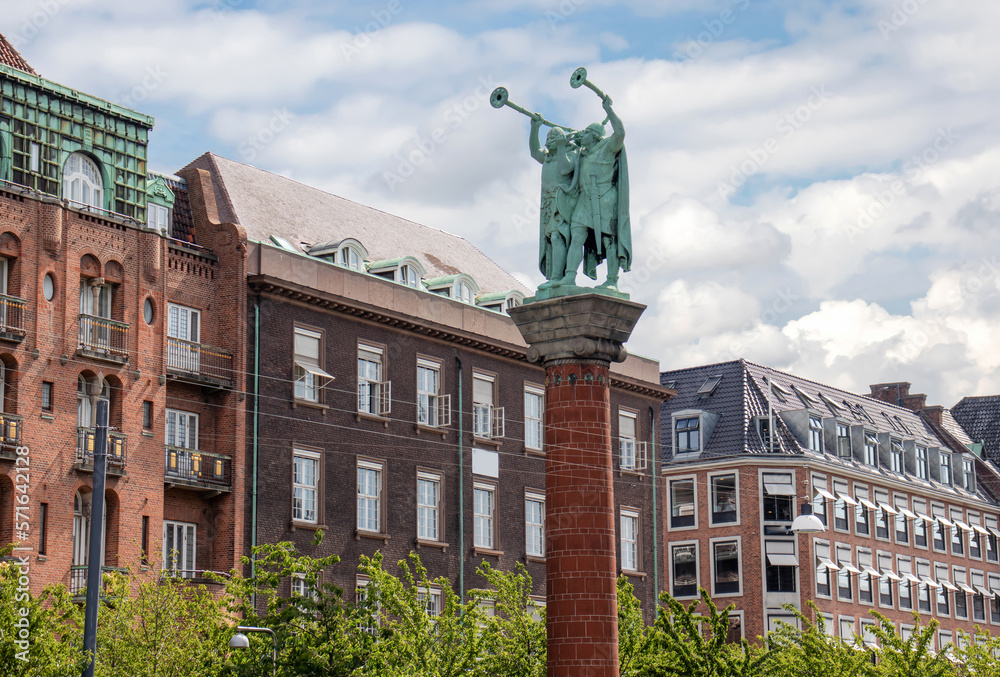 The Lur Blowers is a monument located next to City Hall in Copenhagen ...