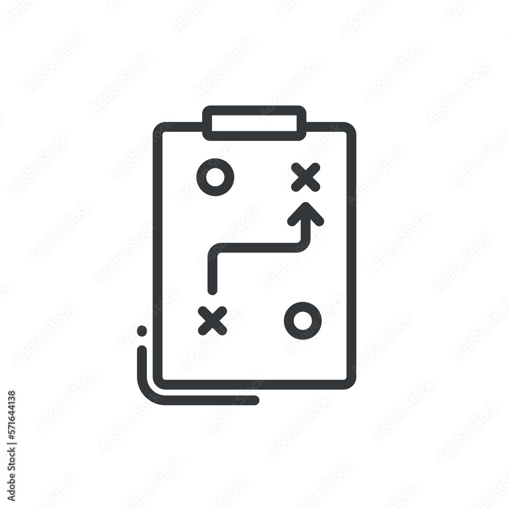 tactic icon.Thin line tactic icon from business collection. Outline ...