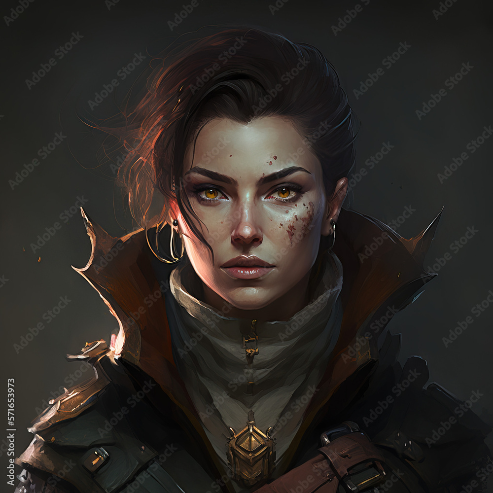 "Ambiguous figure of a daring rogue captured through AI generative ...