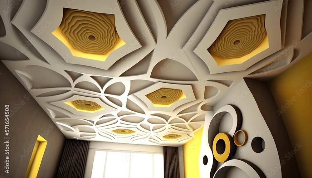 a unique, special false ceiling gives the home a luxurious effect and a ...
