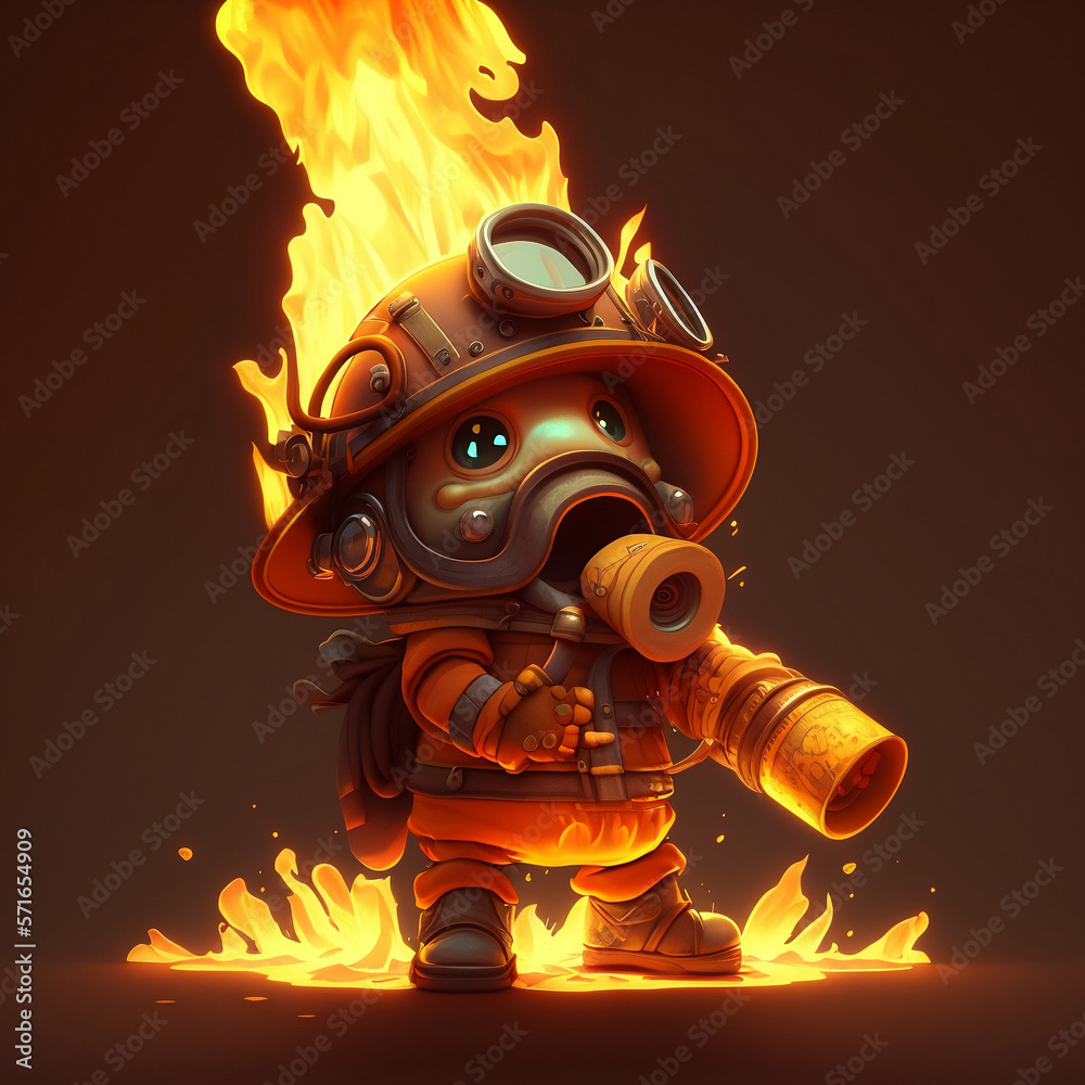 An Inside Look at Firefighting cartoon Stock Illustration | Adobe Stock