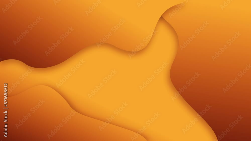 Abstract orange gradient background with fluid liquid waves. Seamless looping animation Stock ...