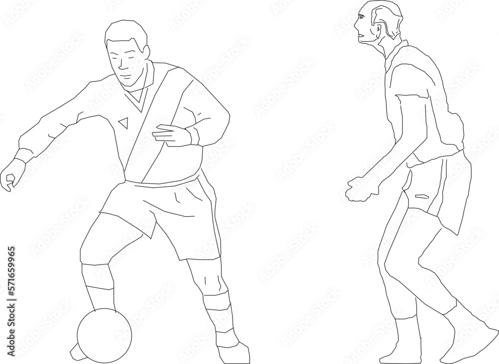 Futsal athlete silhouette vector sketch illustration Stock Vector ...