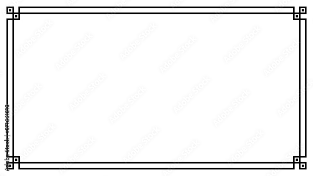 Rectangular border frames with transparent background Stock ...