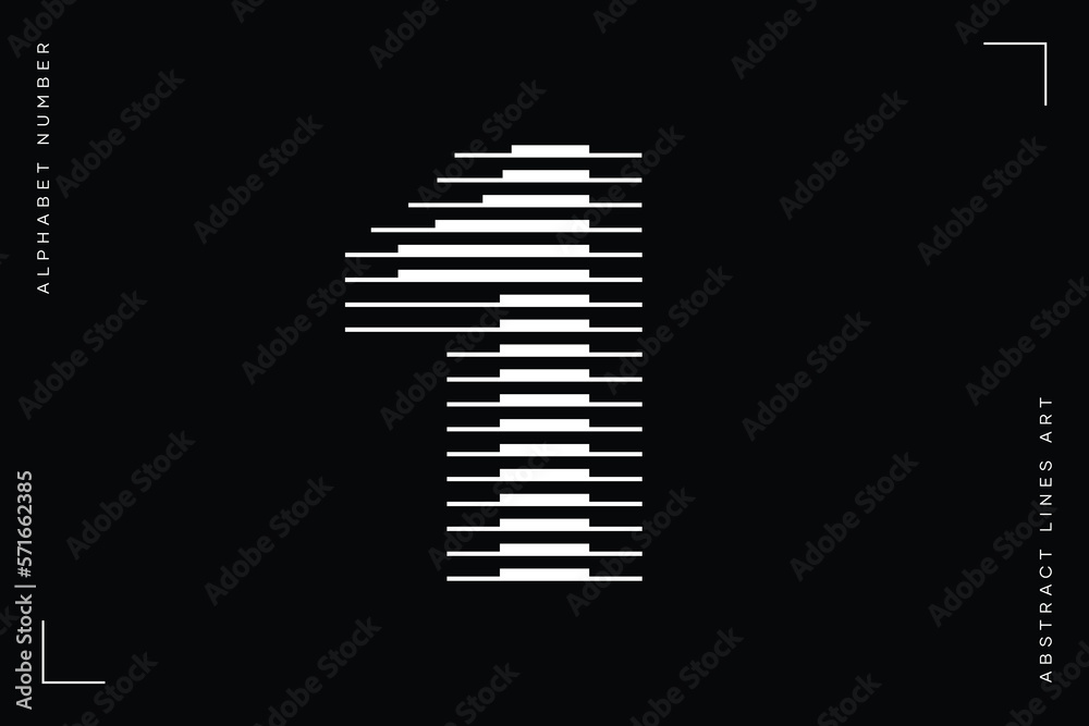 Number one 1 logo lines abstract modern art vector illustration Stock ...