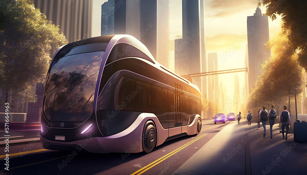 Next-Gen Cargo Transport: Futuristic Autonomous AV Cargo Truck/Bus ...