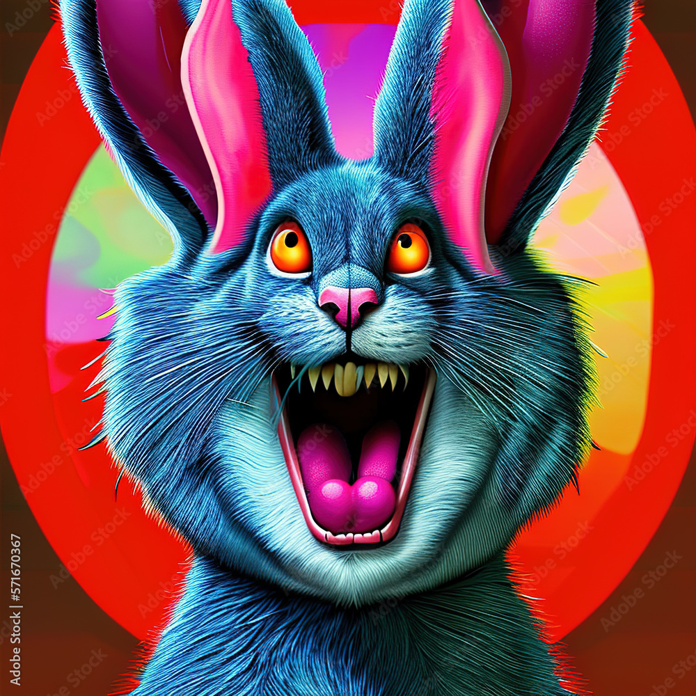 Scary evil Easter Bunny concept art portrait masterpiece ominous matte ...