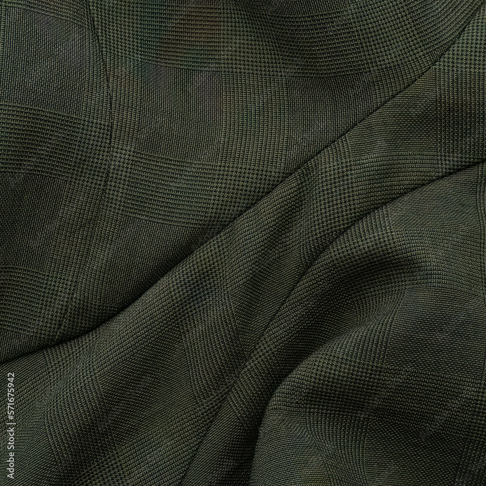 Dark green checkered textile background Prince of Wales Stock Photo ...