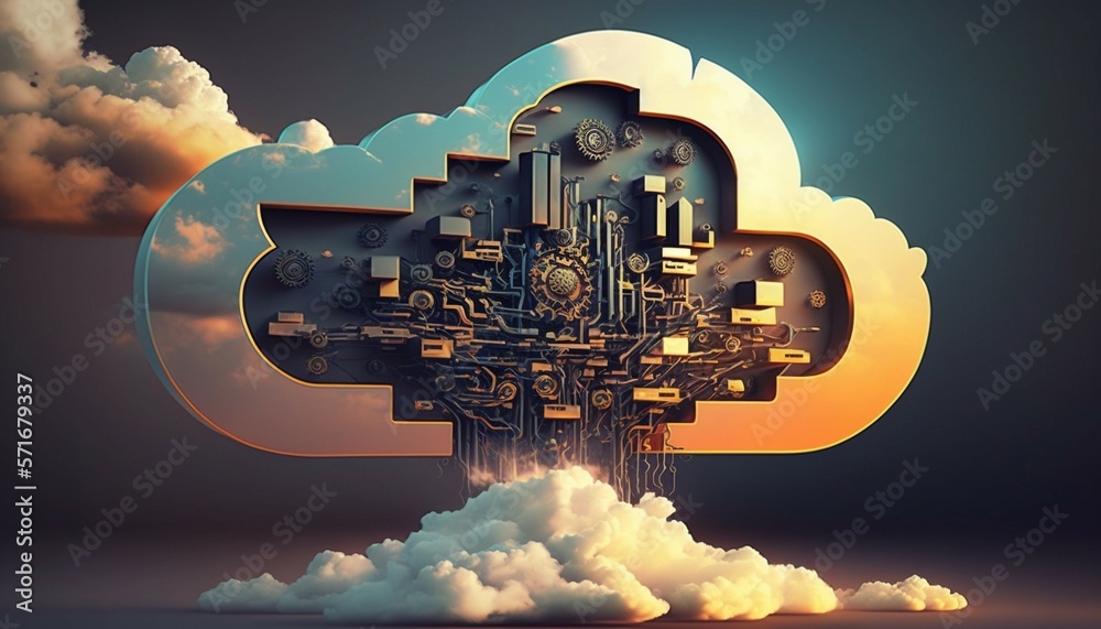 Cloud computing concept. background with the globe. technology concept ...