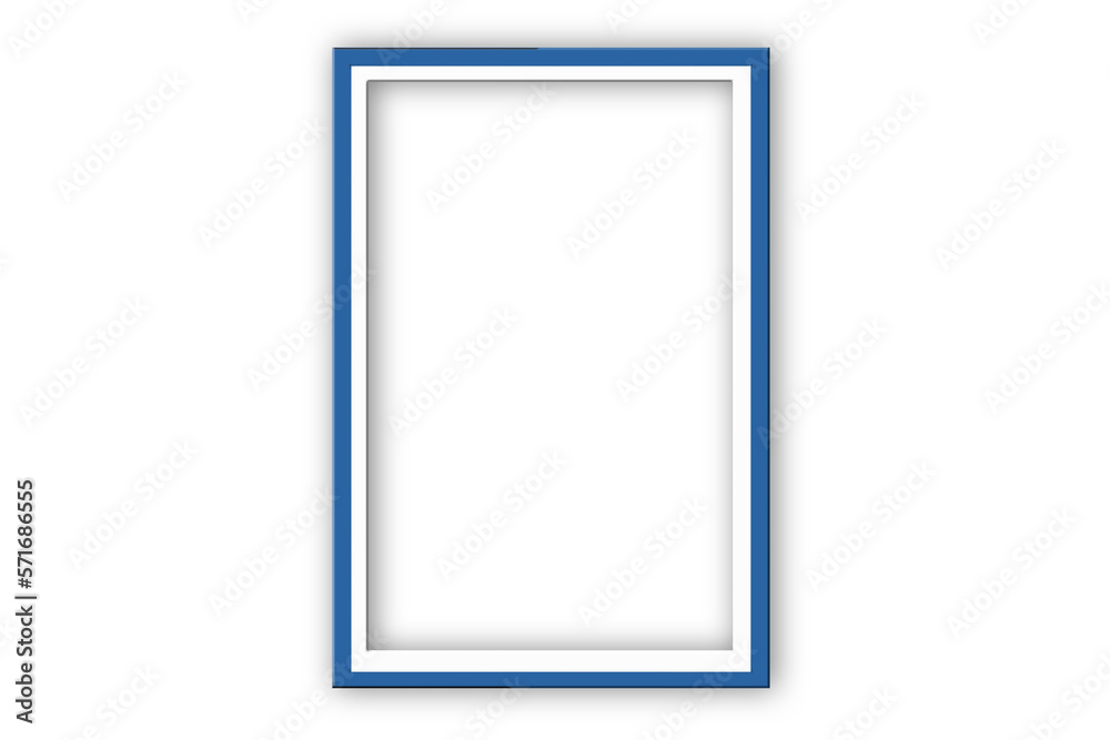 Blue frame isolated on transparent background Stock Illustration ...