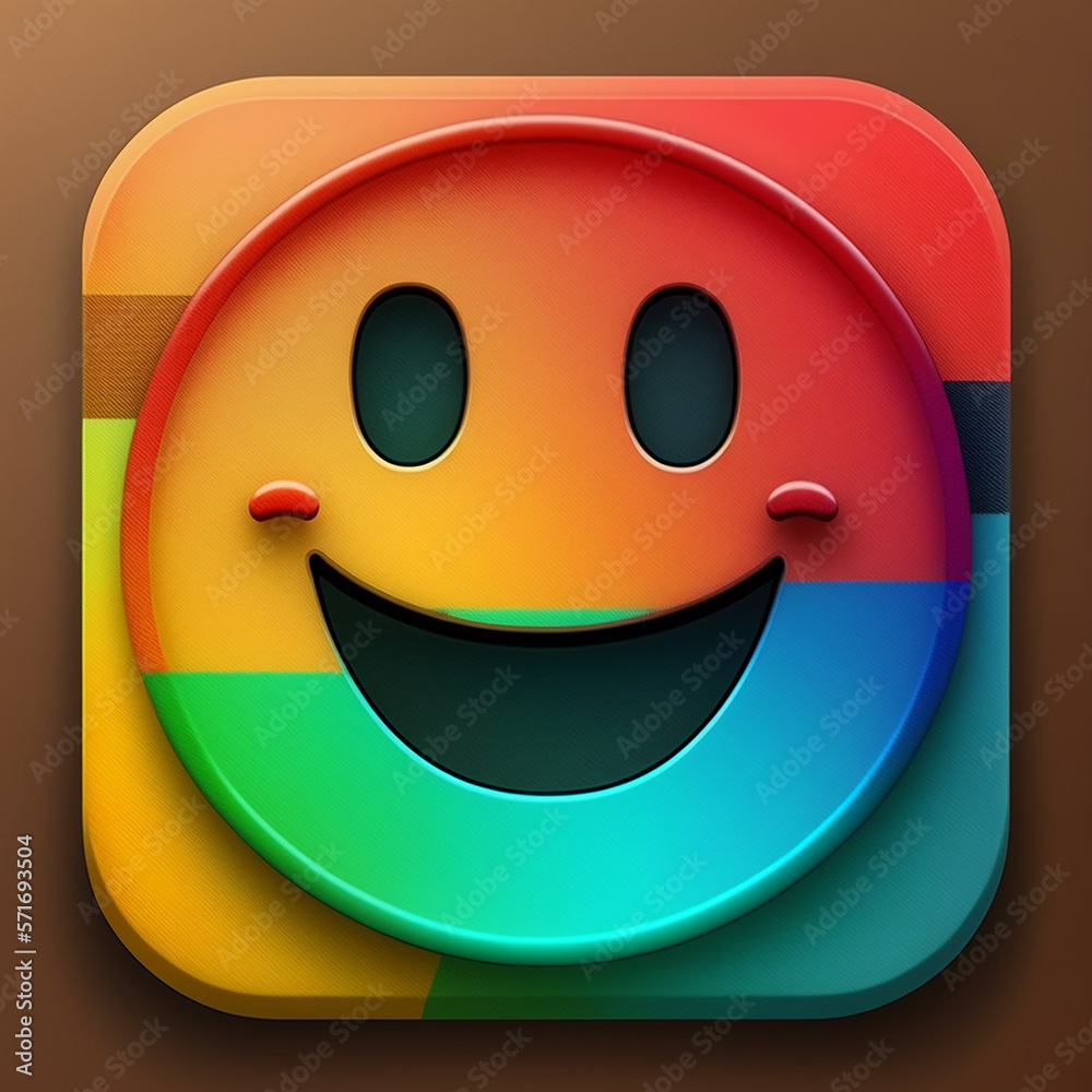 icon for happy apps. Social media interaction. Emotions. Simple filled ...