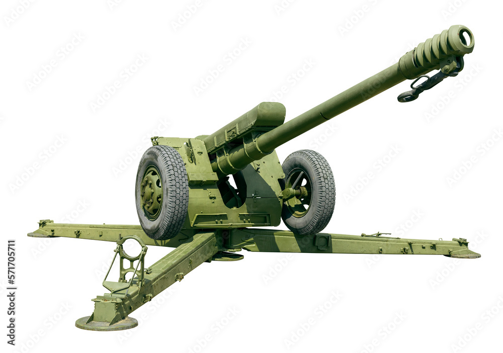 Fighting howitzer on a transparent background. isolated object. Element ...