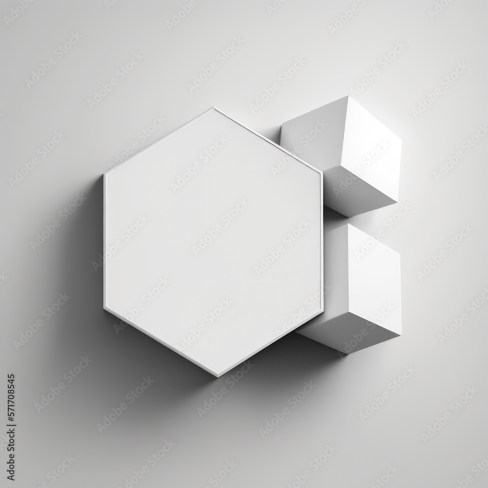 Abstract modern background, pentagonal prism with five rectangular ...