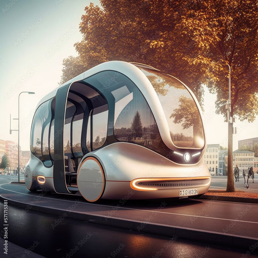 Futuristic transport concept - ai generated illustration. Stock ...