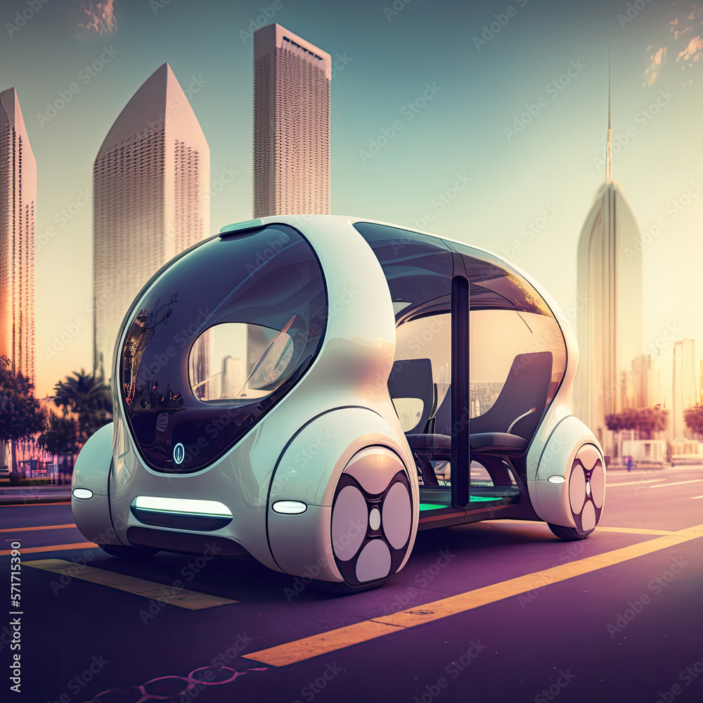 Futuristic transport concept - ai generated illustration. Stock ...