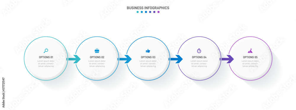 Timeline infographic with infochart. Modern presentation template with ...