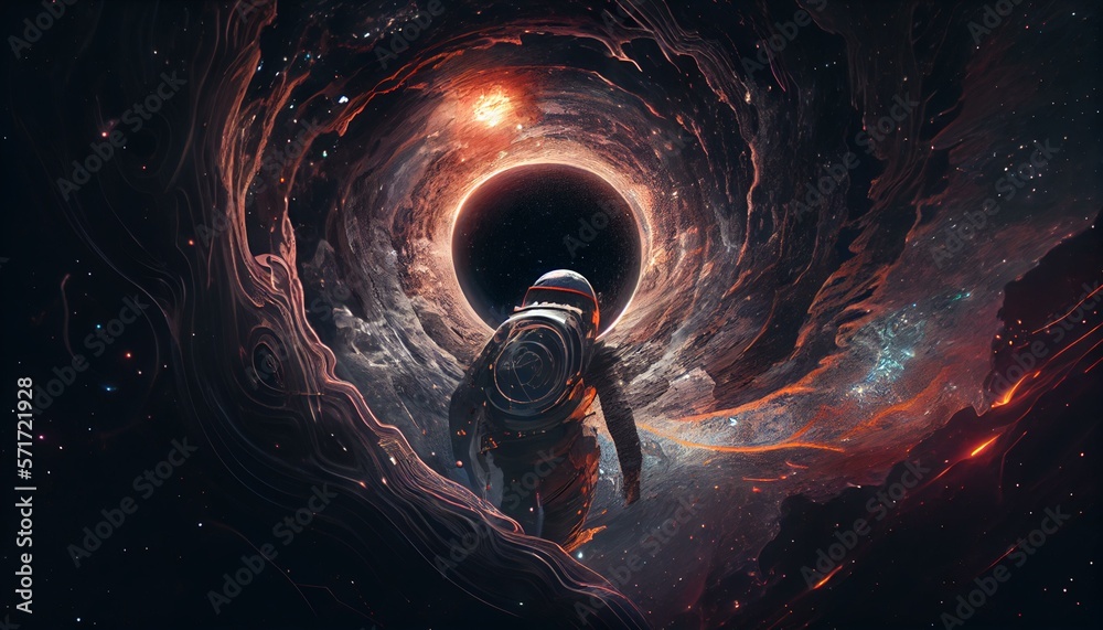 lost cosmonaut approaching black hole deep in space, Satellite Imagery ...