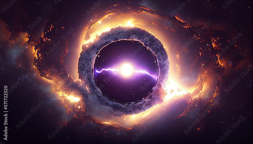 magic planet hidden inside great galaxy near black hole, Sparkly ...