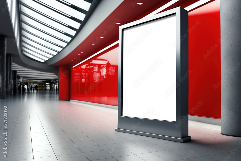public shopping center mall or business center advertisement board ...