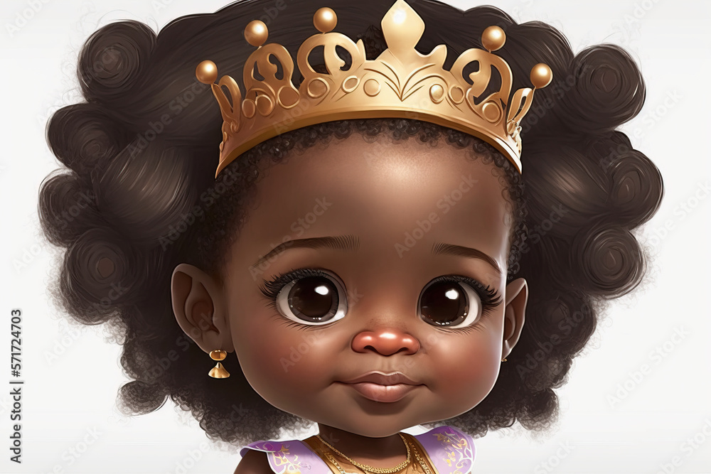 portrait of little girl princess, sketch art for artist creativity and ...