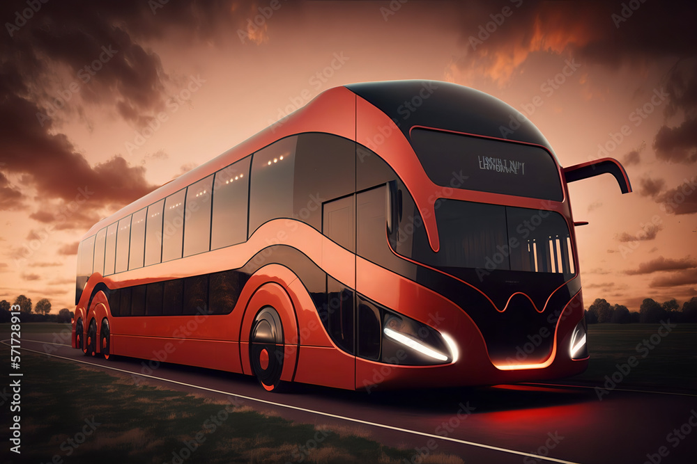 Experience the future of public transportation with this sleek and ...