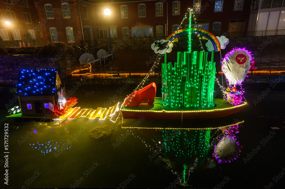 Frederick, Maryland, USA - December 31, 2022: Carroll Creek Park's ...