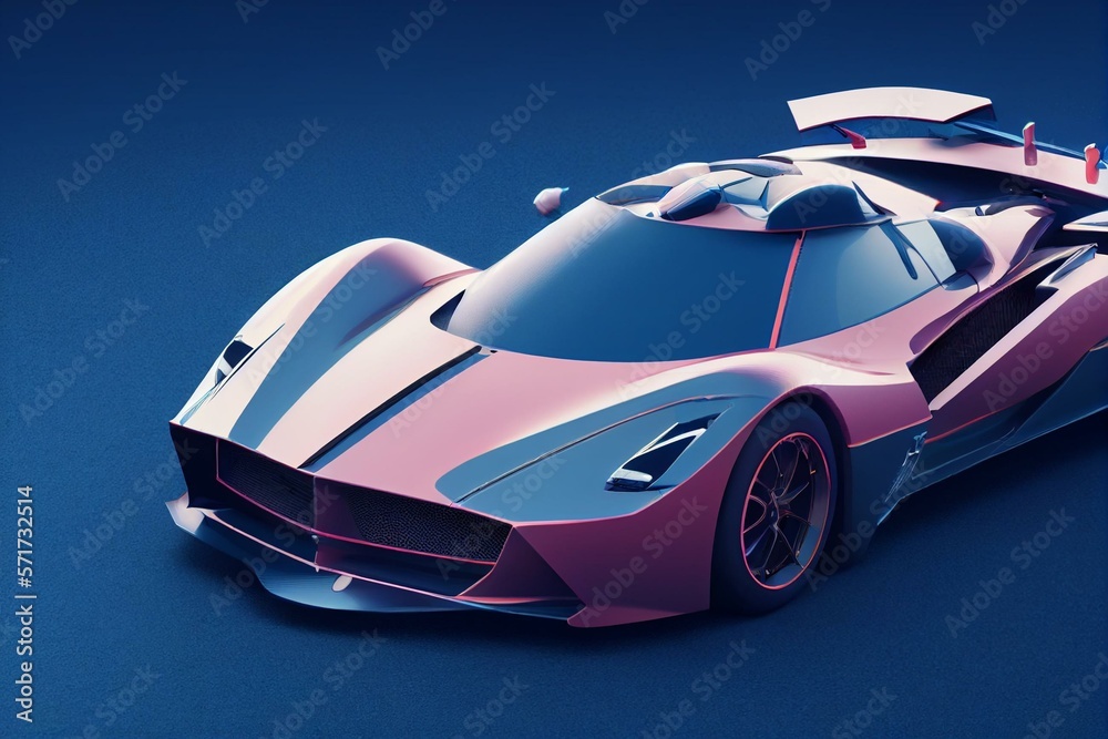 Car, race, motor, sports, illustration, cartoon, speed. Generative AI ...