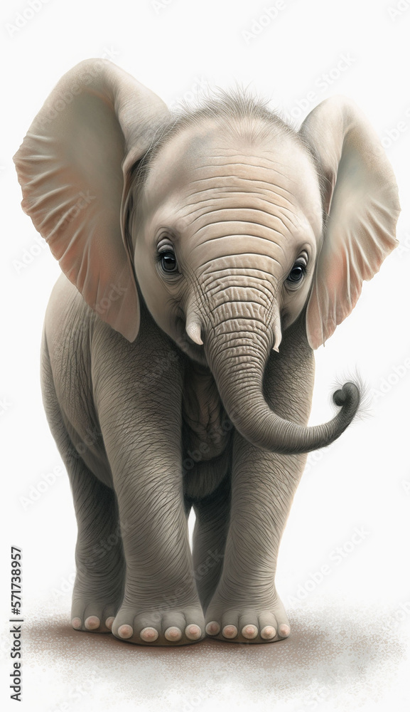 Ilustración, dibujo, elefante, dibujo de elefante Stock Illustration ...