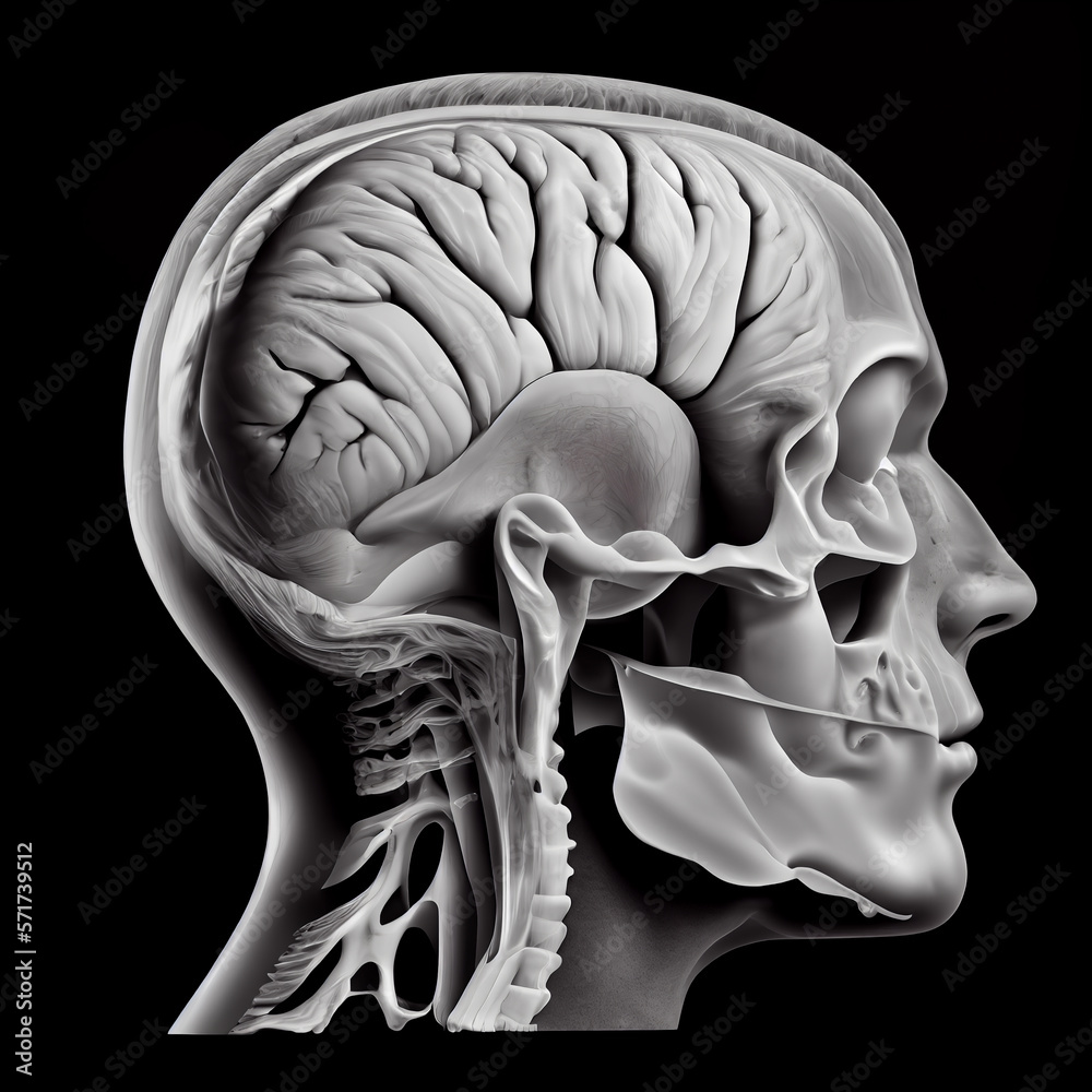 Medical Imagery Cross Section Human Head Generative Ai Content 1577