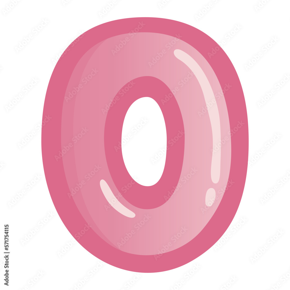 Letter O Bold Pink Alphabet Font Character Drawing Vector Stock Vector ...