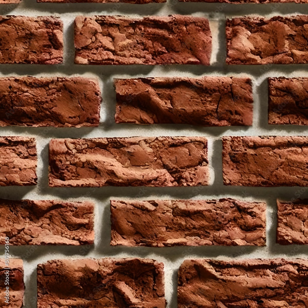 seamless tileable brown brick wall texture made with generative ai ...