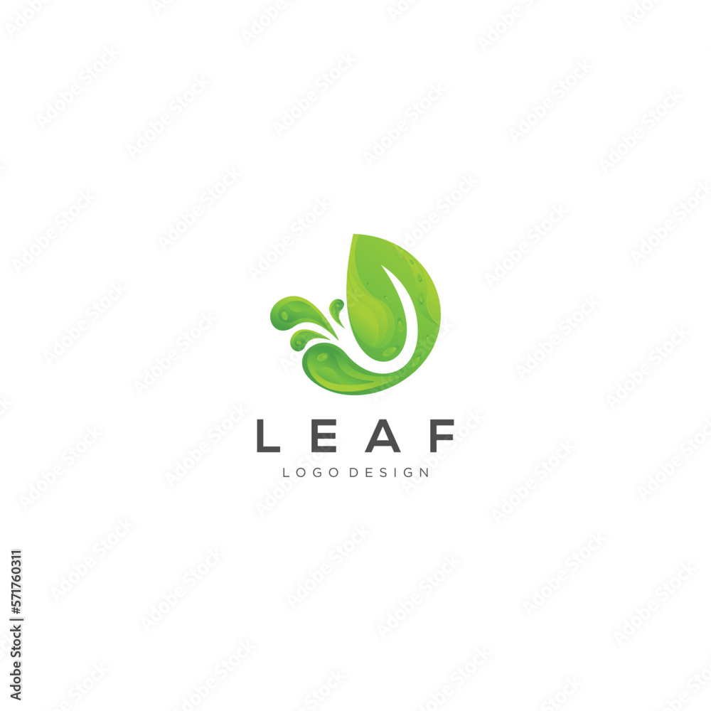 Vector elegant organic natural logo concept art Stock Vector | Adobe Stock