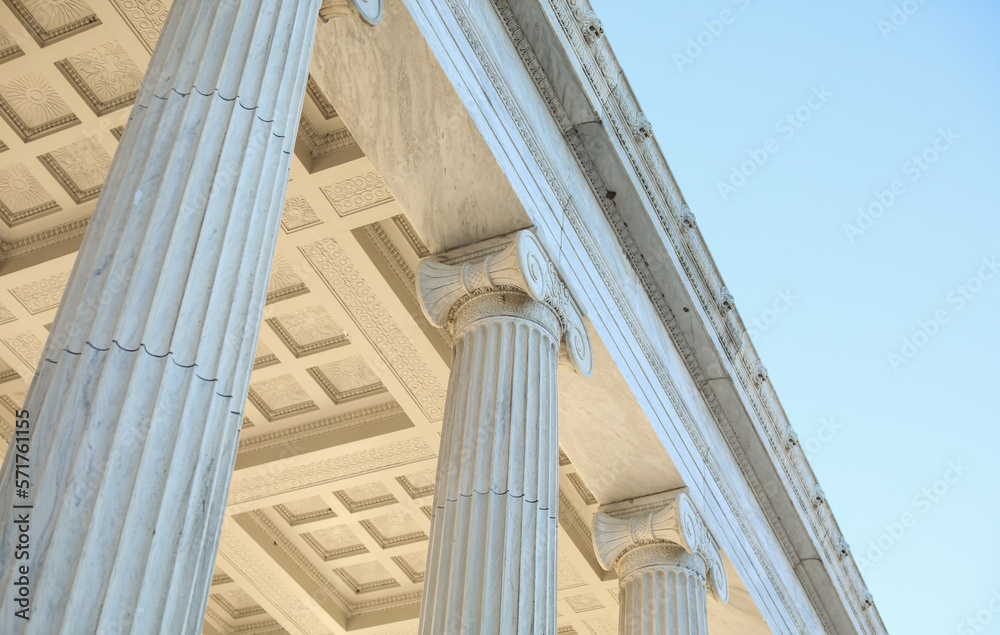 Greek columns and pillers that shows classical architectures and ...