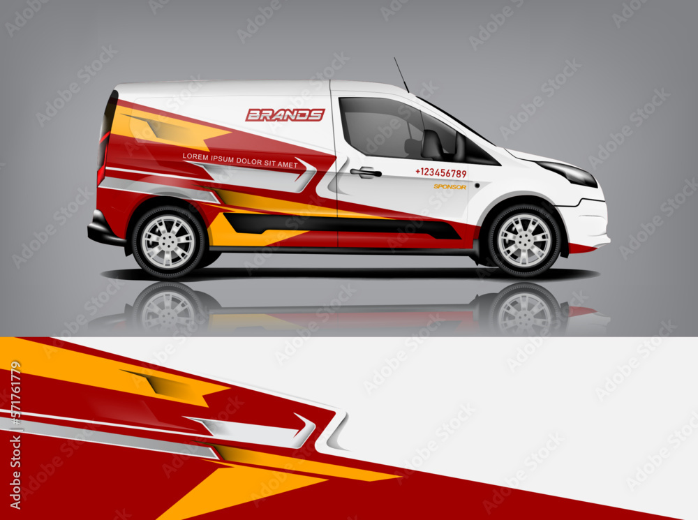 Vektorová grafika „Car decal design vector. Graphic abstract stripe ...