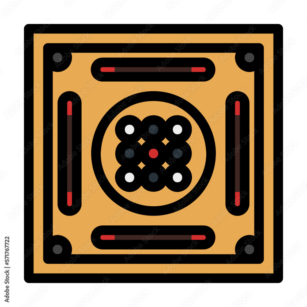 Carrom Icon Stock Vector | Adobe Stock