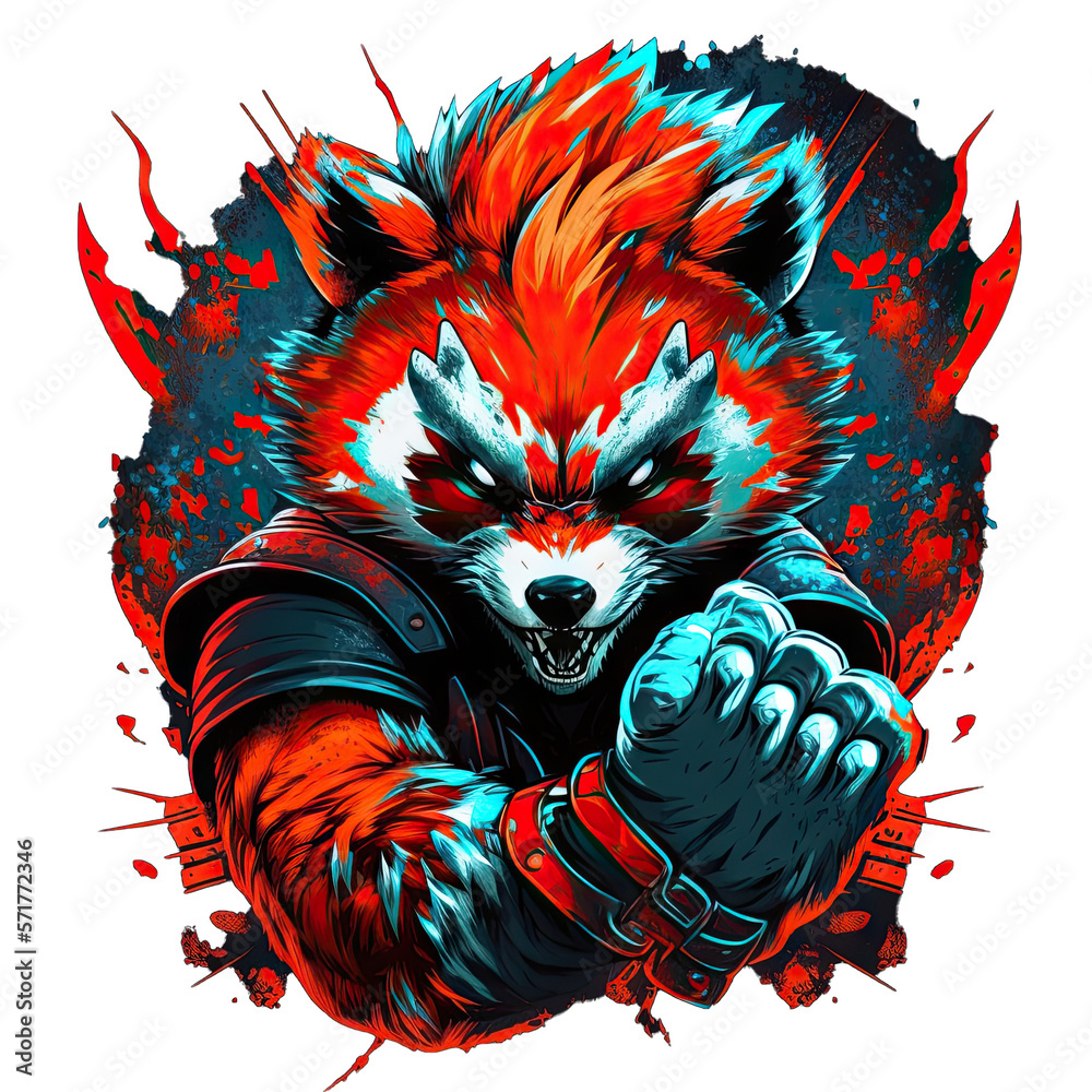 Epic, Unique, and Artistic Red Panda Animal Moscot Sports Team Logo T ...
