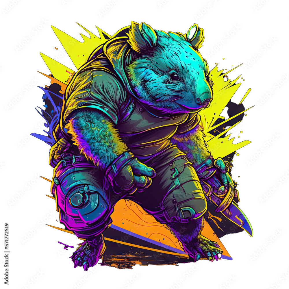 Epic, Unique, and Artistic Wombat Animal Moscot Sports Team Logo T ...