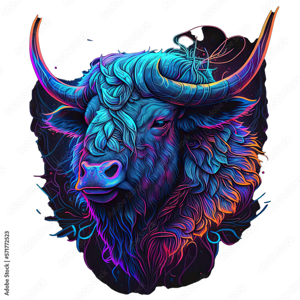 Epic, Unique, and Artistic Yak Animal Moscot Sports Team Logo T-Shirt ...