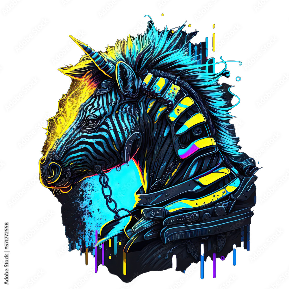 Epic, Unique, and Artistic Zebra Animal Moscot Sports Team Logo T-Shirt ...