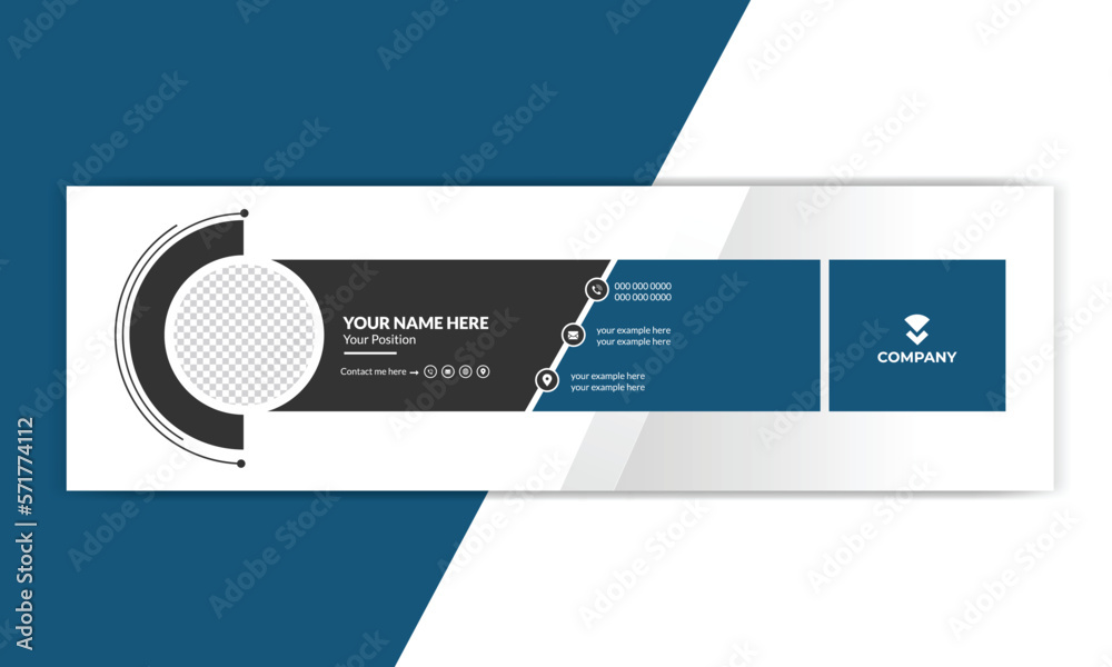 Email Signature Design. Business email signature banner. Creative ...