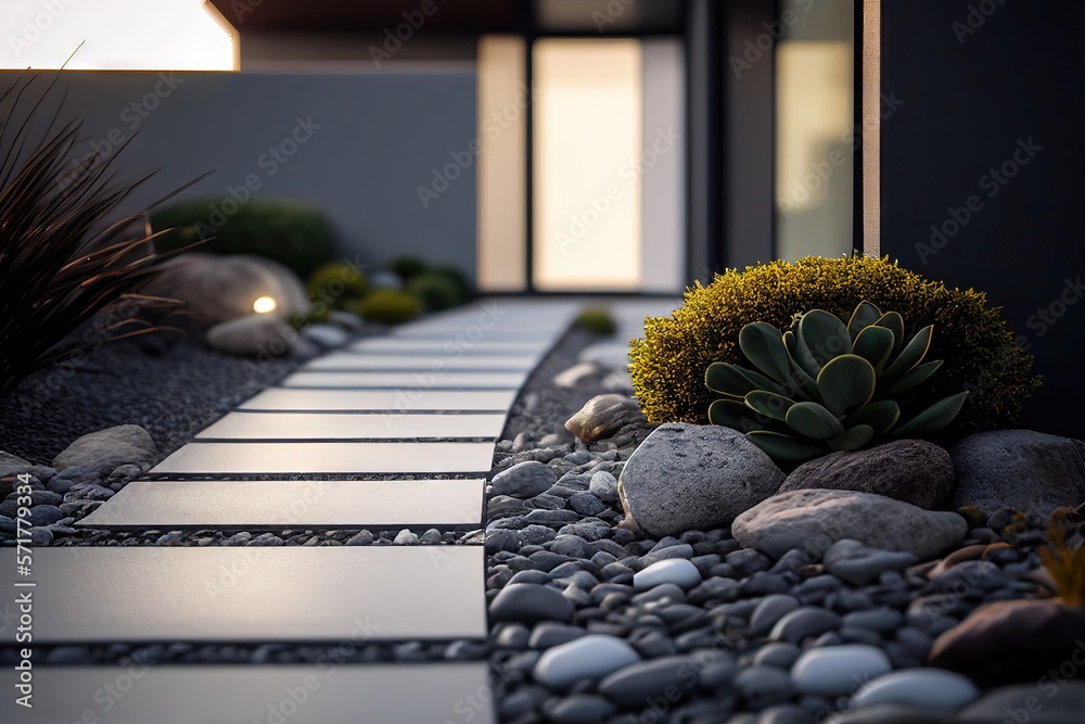 Minimalistic Home Pathway 3. Generative AI. Stock Illustration | Adobe ...
