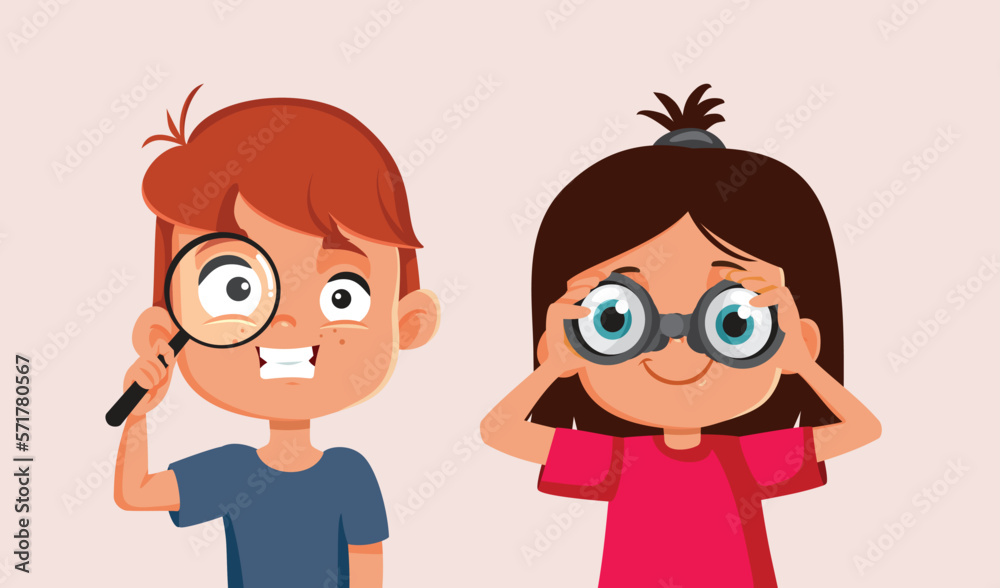 Children Eager to Learn and Discover in School Vector Cartoon ...