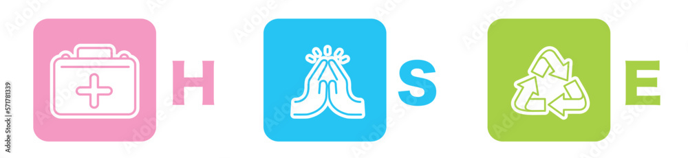 HSE hse, health, safety, environment, icon vector illustration . Stock ...