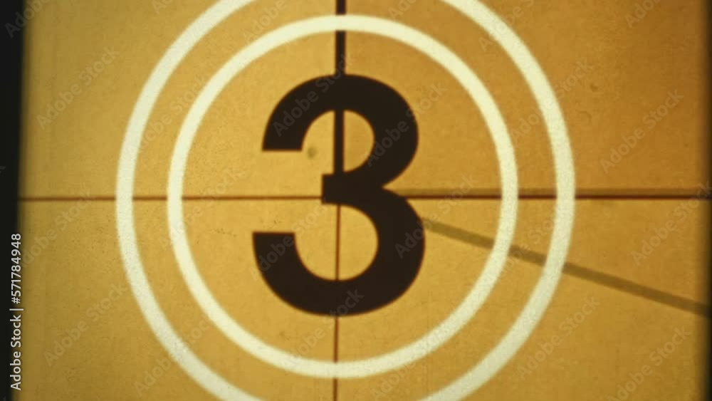 Vídeo do Stock: Black and White, Monochrome Universal Countdown Film ...