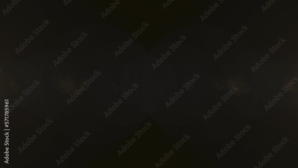 Optical Lens flare effect, 4K on black background. Top left corner ...